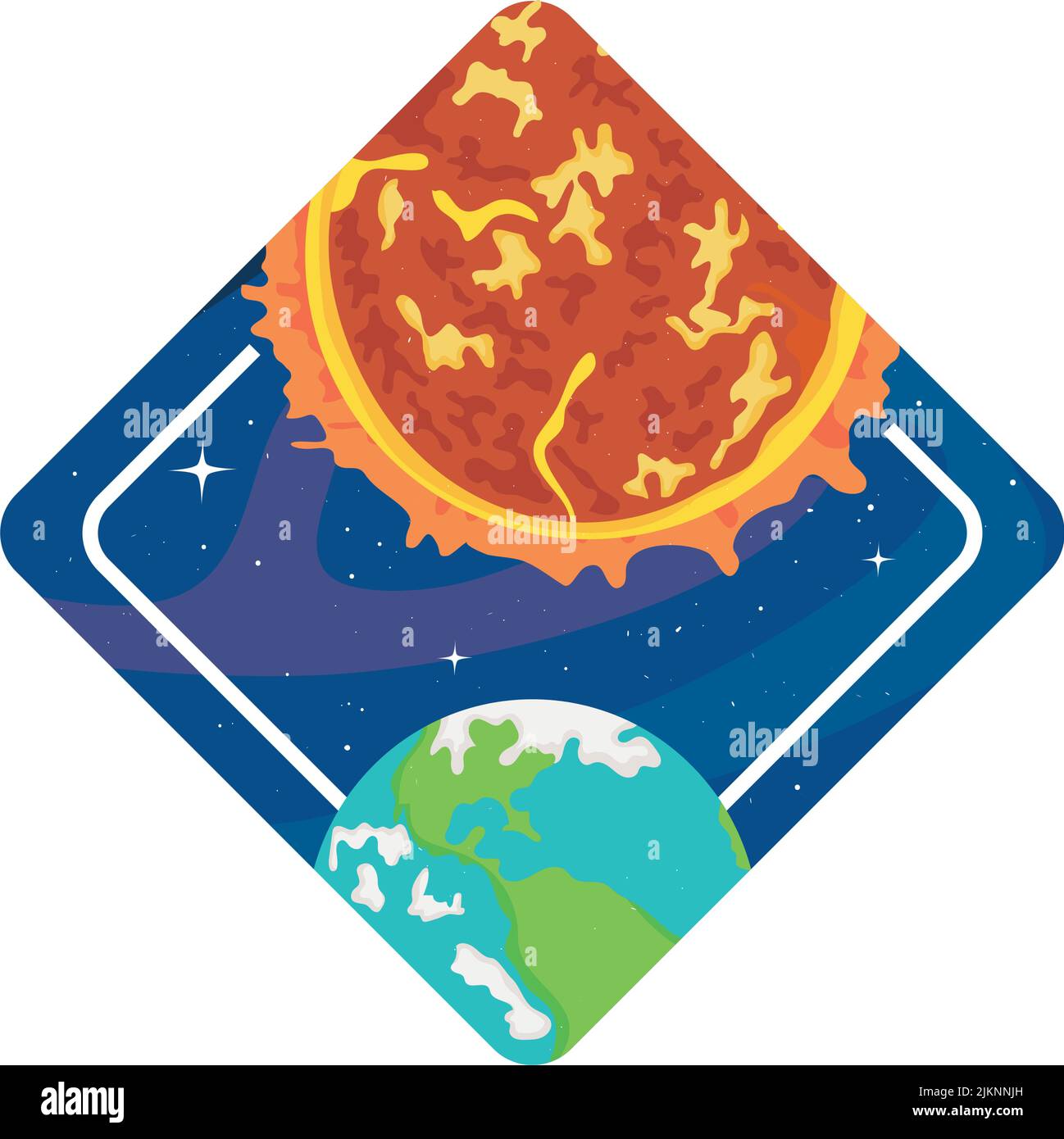 sun and earth badge Stock Vector Image & Art - Alamy