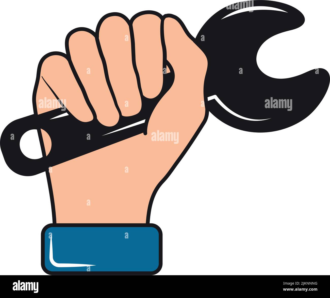 hand with tool Stock Vector Image & Art - Alamy