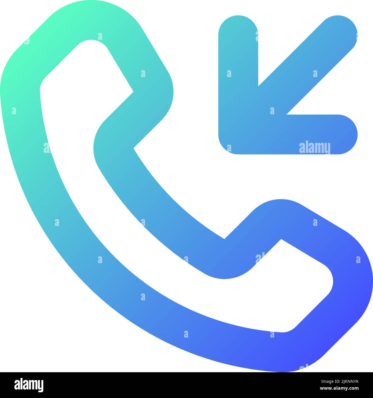 Incoming call pixel perfect gradient linear ui icon Stock Vector Image & Art - Alamy