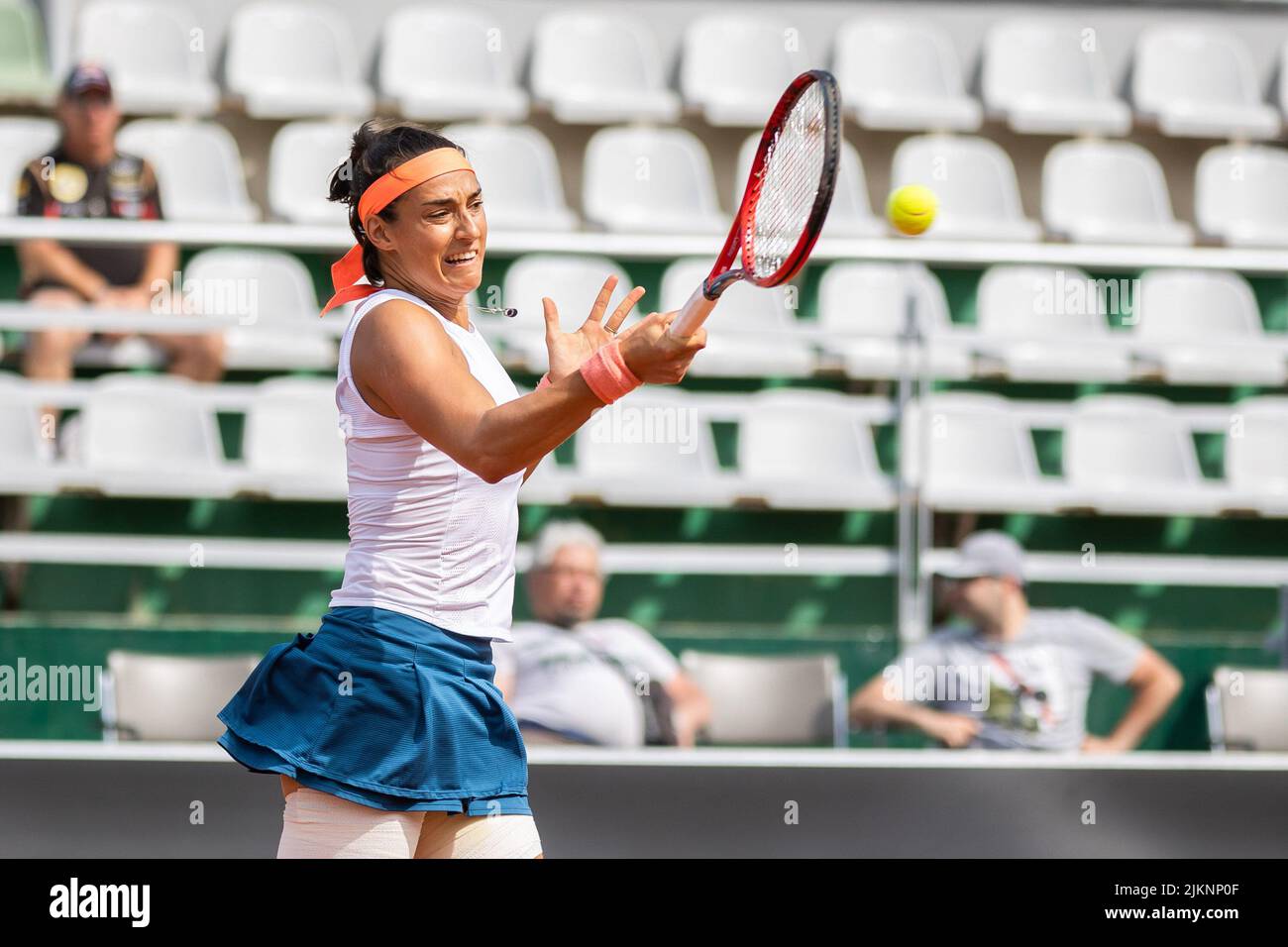 Warsaw, Poland. 28th July, 2022. Caroline Garcia seen in action during ...
