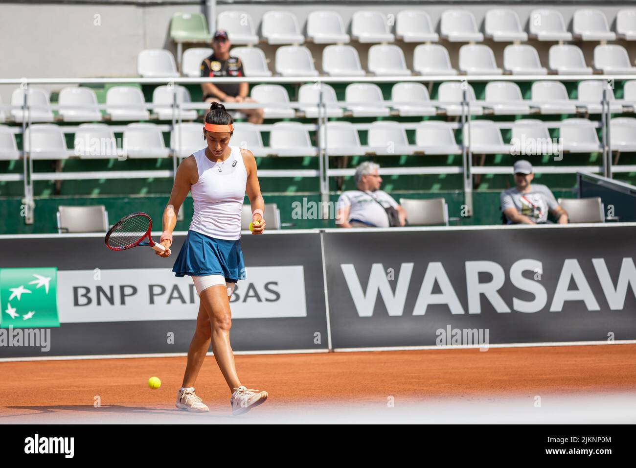 Warsaw, Poland. 28th July, 2022. Caroline Garcia seen in action during ...