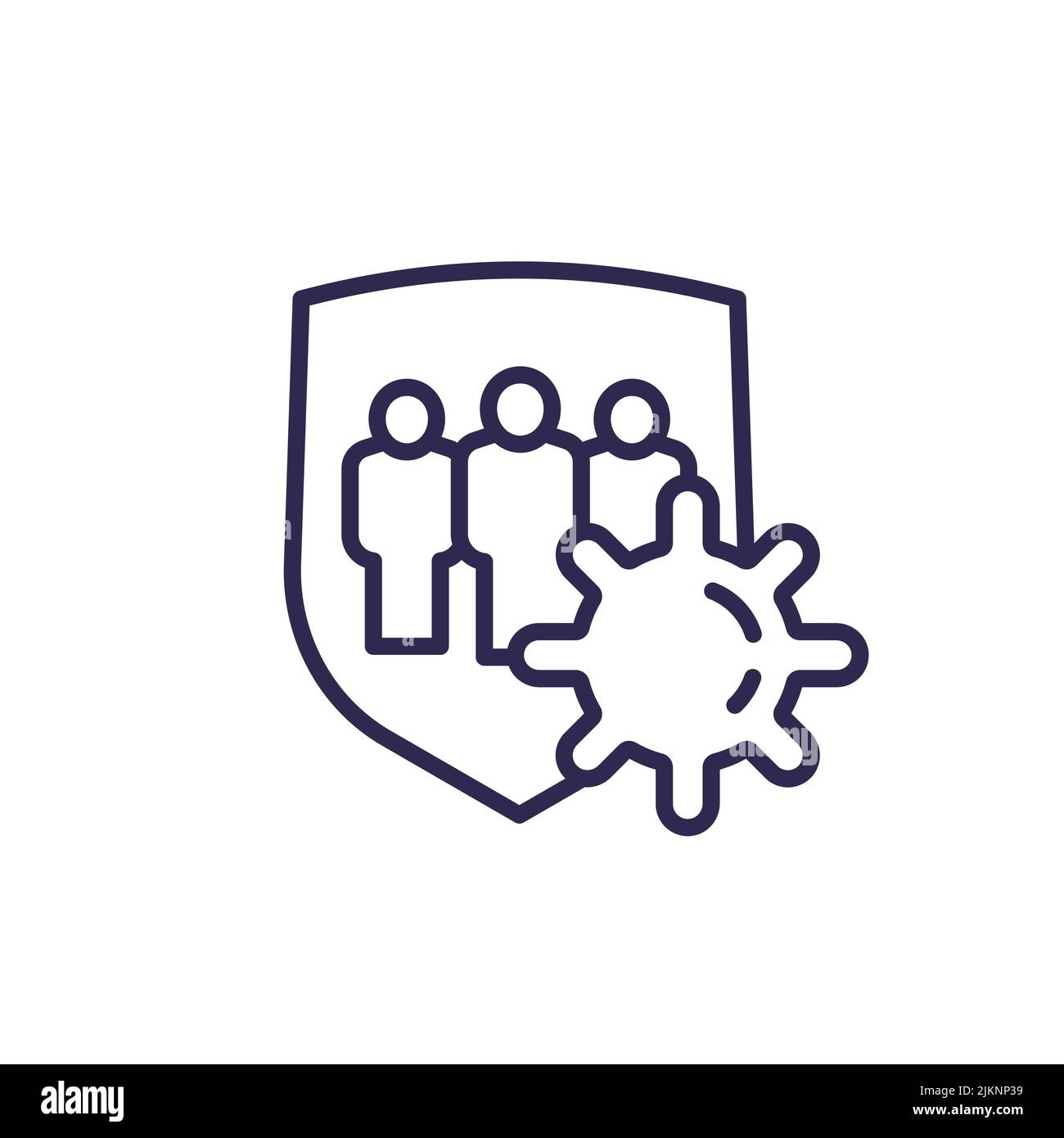 immune population, herd immunity line icon Stock Vector Image & Art - Alamy