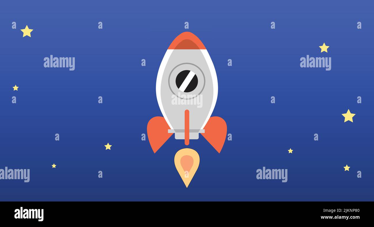 Rocket ship flying hi-res stock photography and images - Alamy