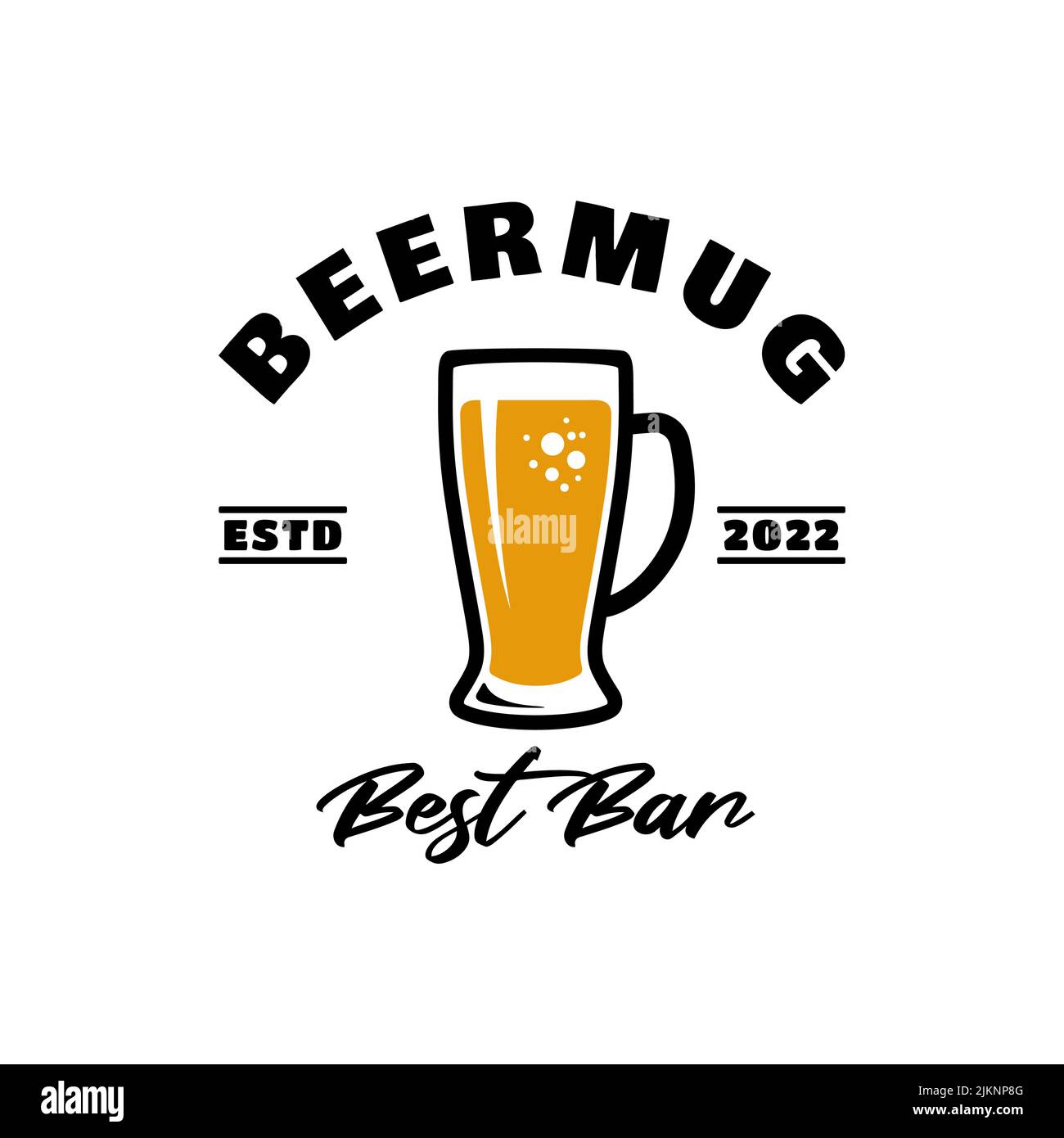 Vintage beer mug design Cut Out Stock Images & Pictures - Alamy