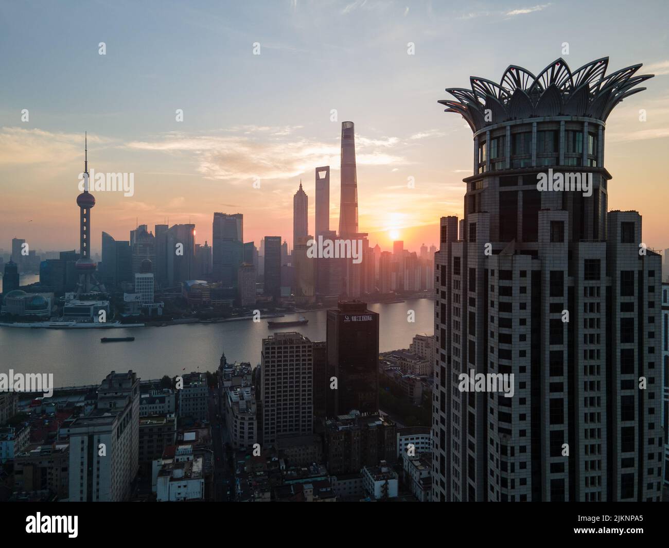 Shanghai tower aerial hi-res stock photography and images - Alamy