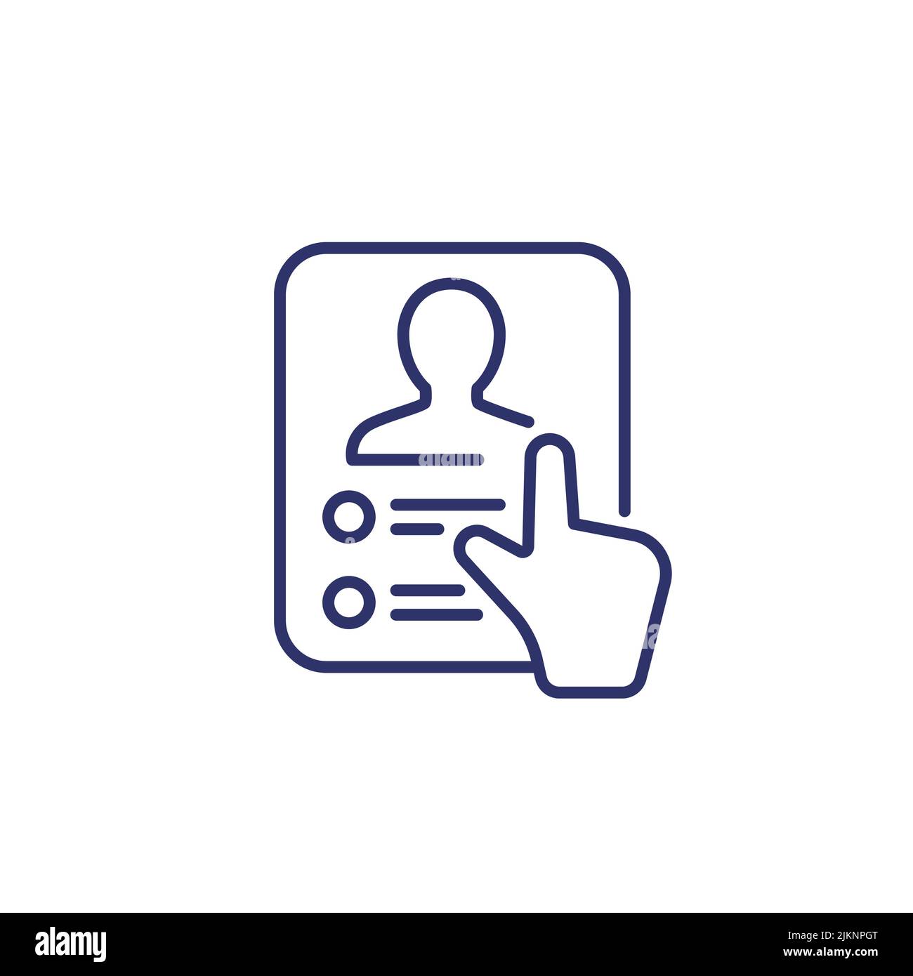 user profile icon, line vector Stock Vector Image & Art - Alamy