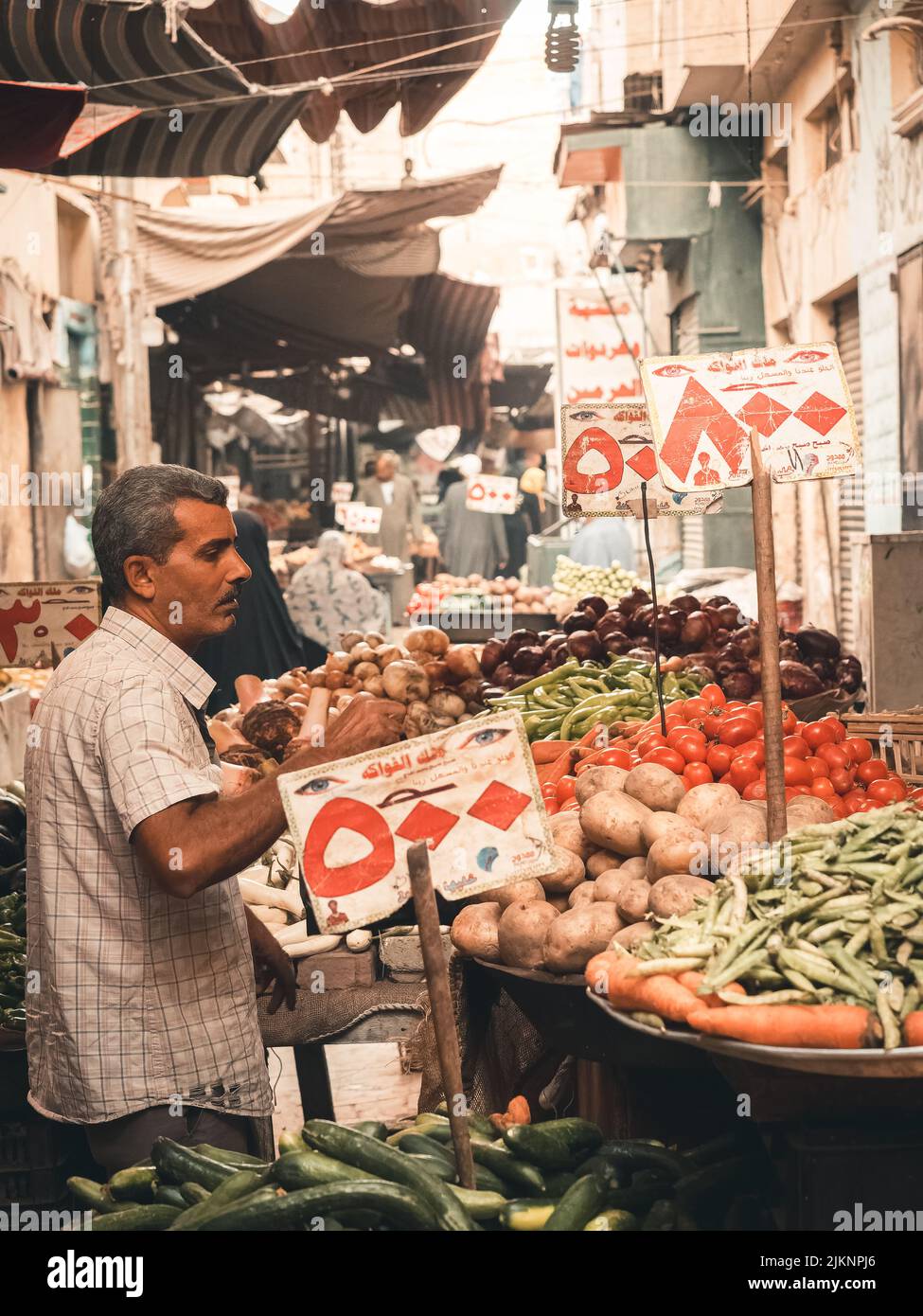 A market in the old city and a lot of local people Stock Photo - Alamy