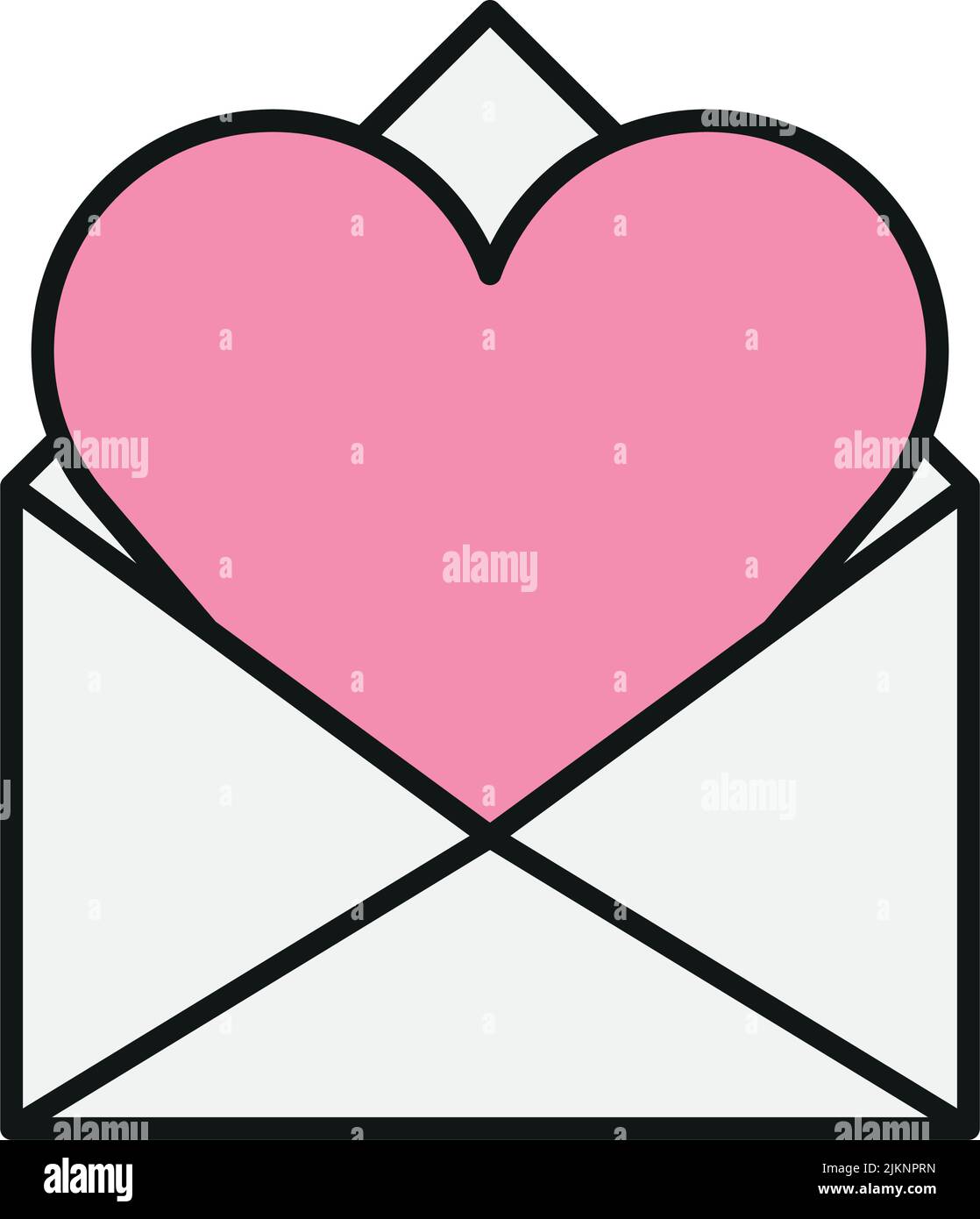 envelope with heart Stock Vector Image & Art - Alamy
