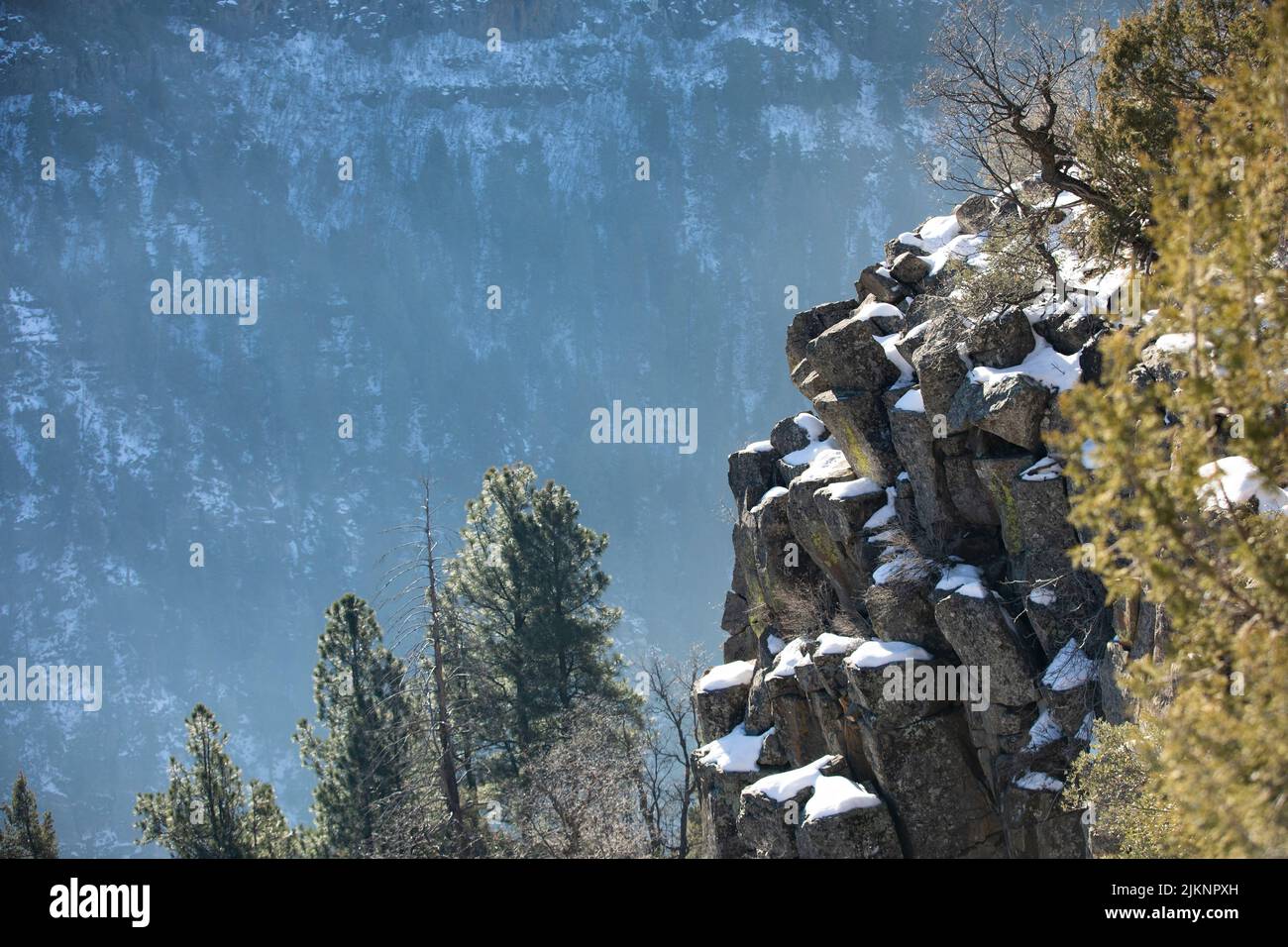 Winter morning view of Oak Creek Canyon in Flagstaff, Arizona, USA ...
