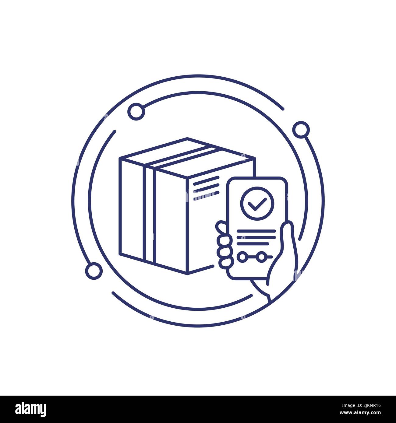 Tracking order icon outline hi-res stock photography and images - Alamy