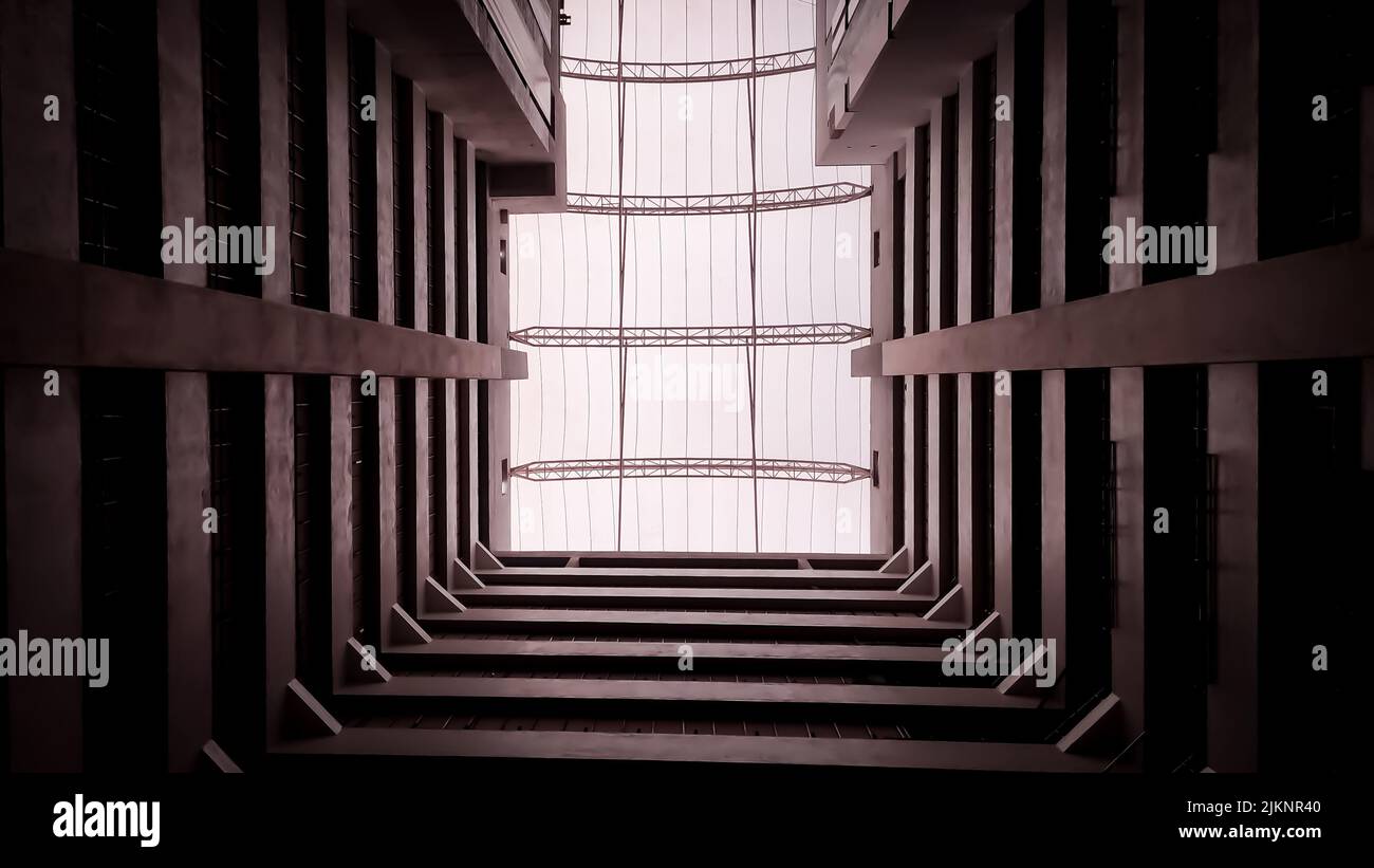 A top view of the building with a window ceiling Stock Photo - Alamy
