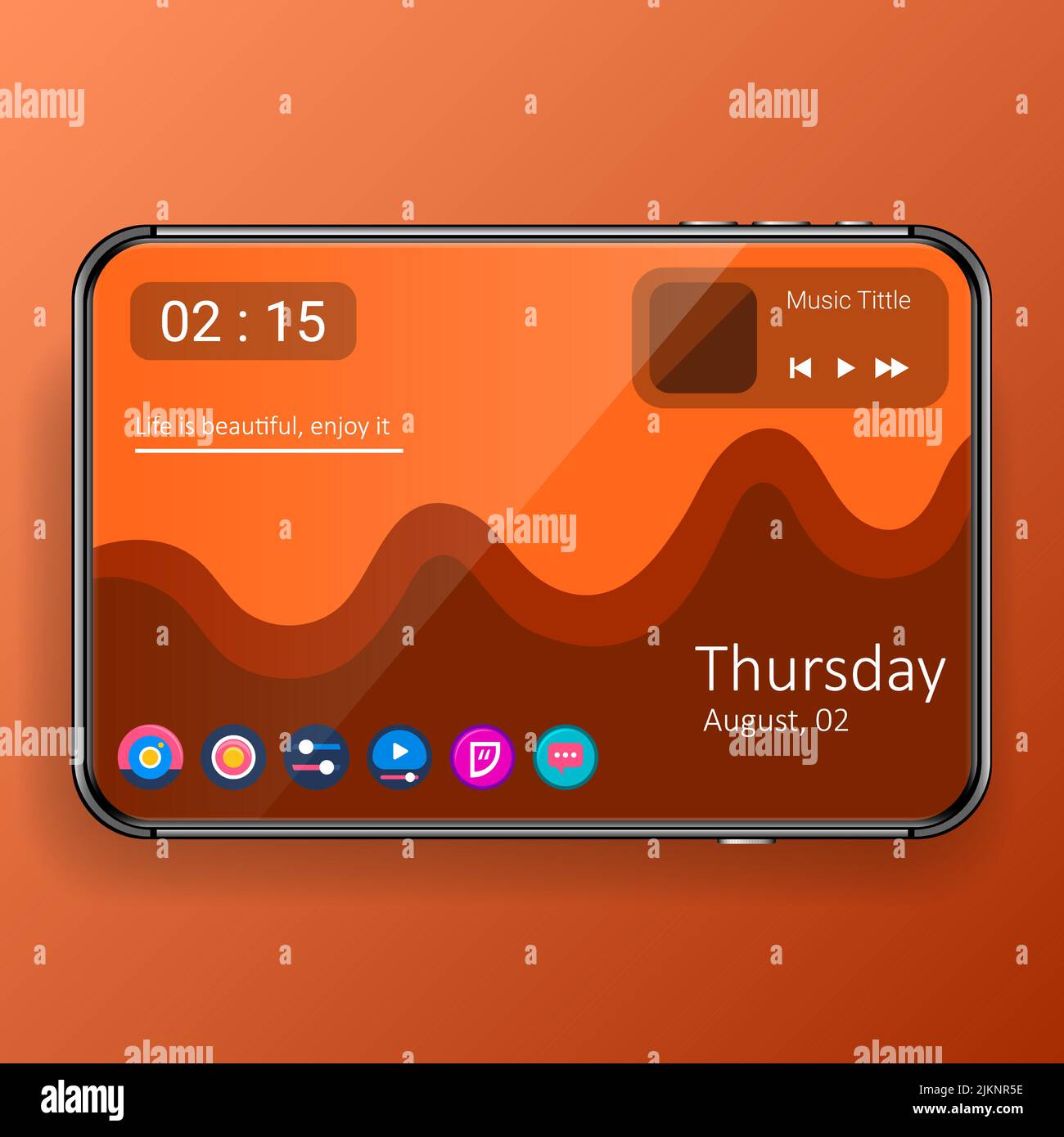 orange mobile application Stock Vector Image & Art - Alamy
