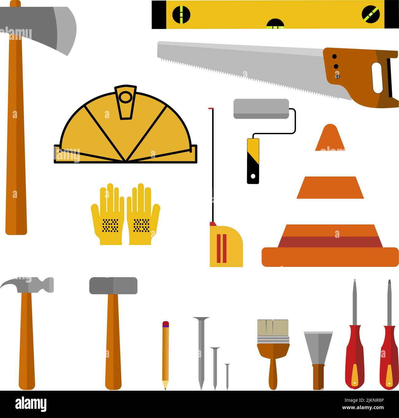 An illustration of construction tools set Stock Vector Image & Art - Alamy