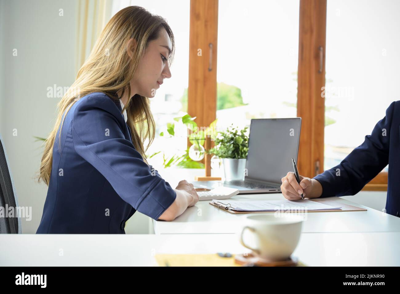 Professional Asian businesswoman or female manager having a meeting ...