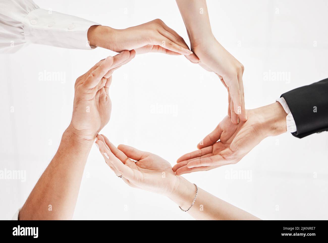 We need to stand together as a whole. Low angle shot of a group of ...