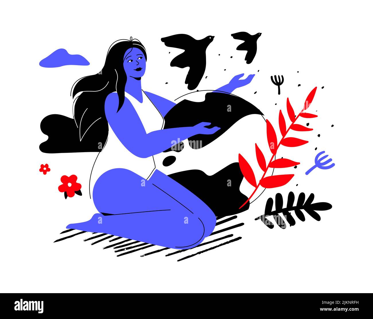 Peace on earth - modern colorful flat design style illustration Stock Vector Image & Art - Alamy