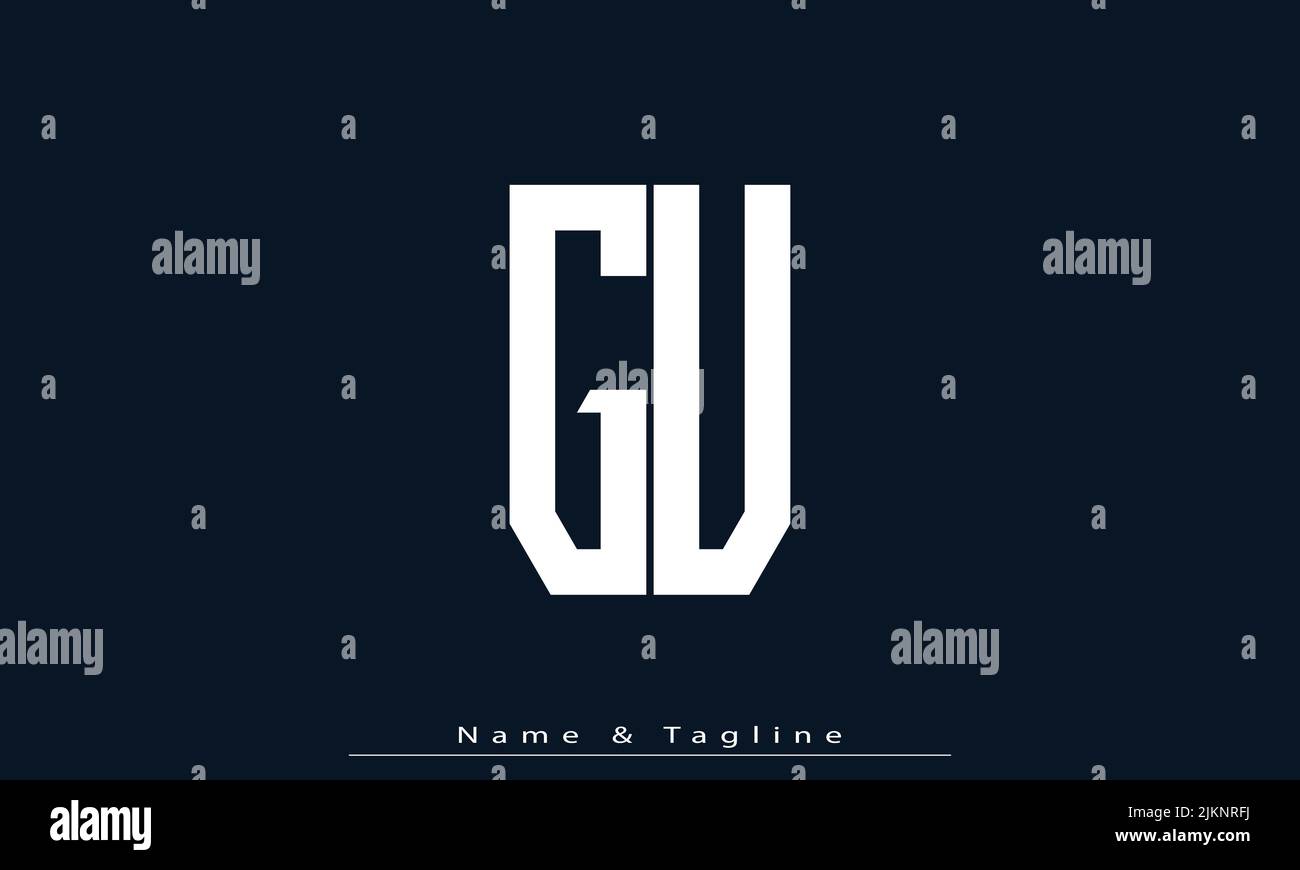 Alphabet letters Initials Monogram logo GU , UG Stock Vector Image ...
