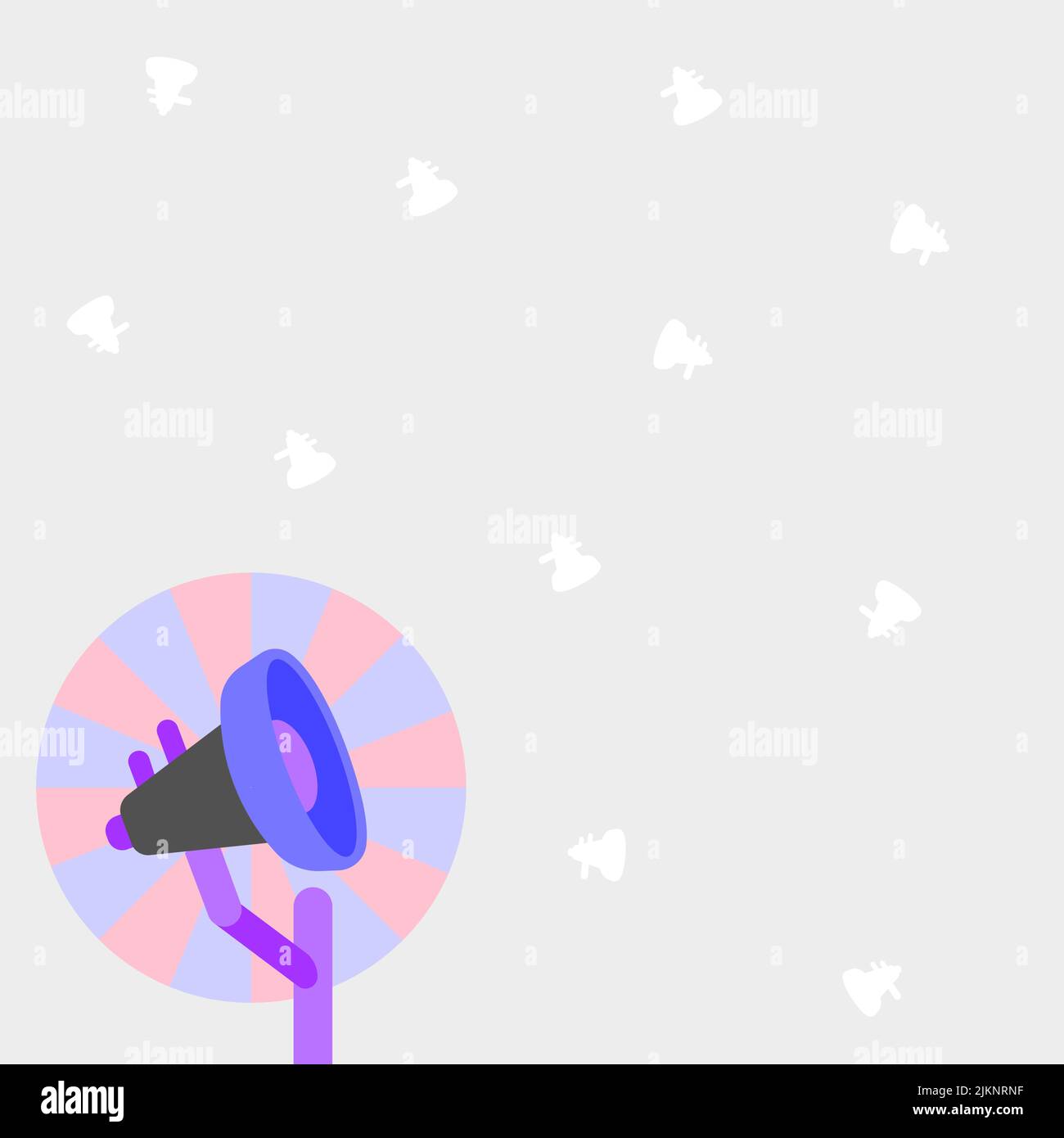 An illustration of a megaphone on a colorful background - announcement ...