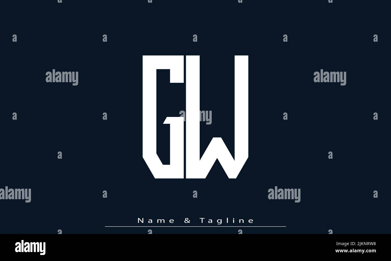 Alphabet letters Initials Monogram logo GW , WG Stock Vector Image ...