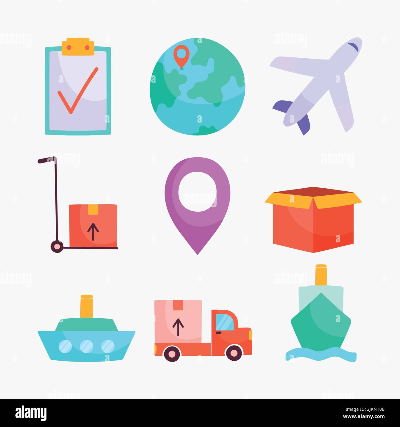 delivery logistic icon set Stock Vector Image & Art - Alamy