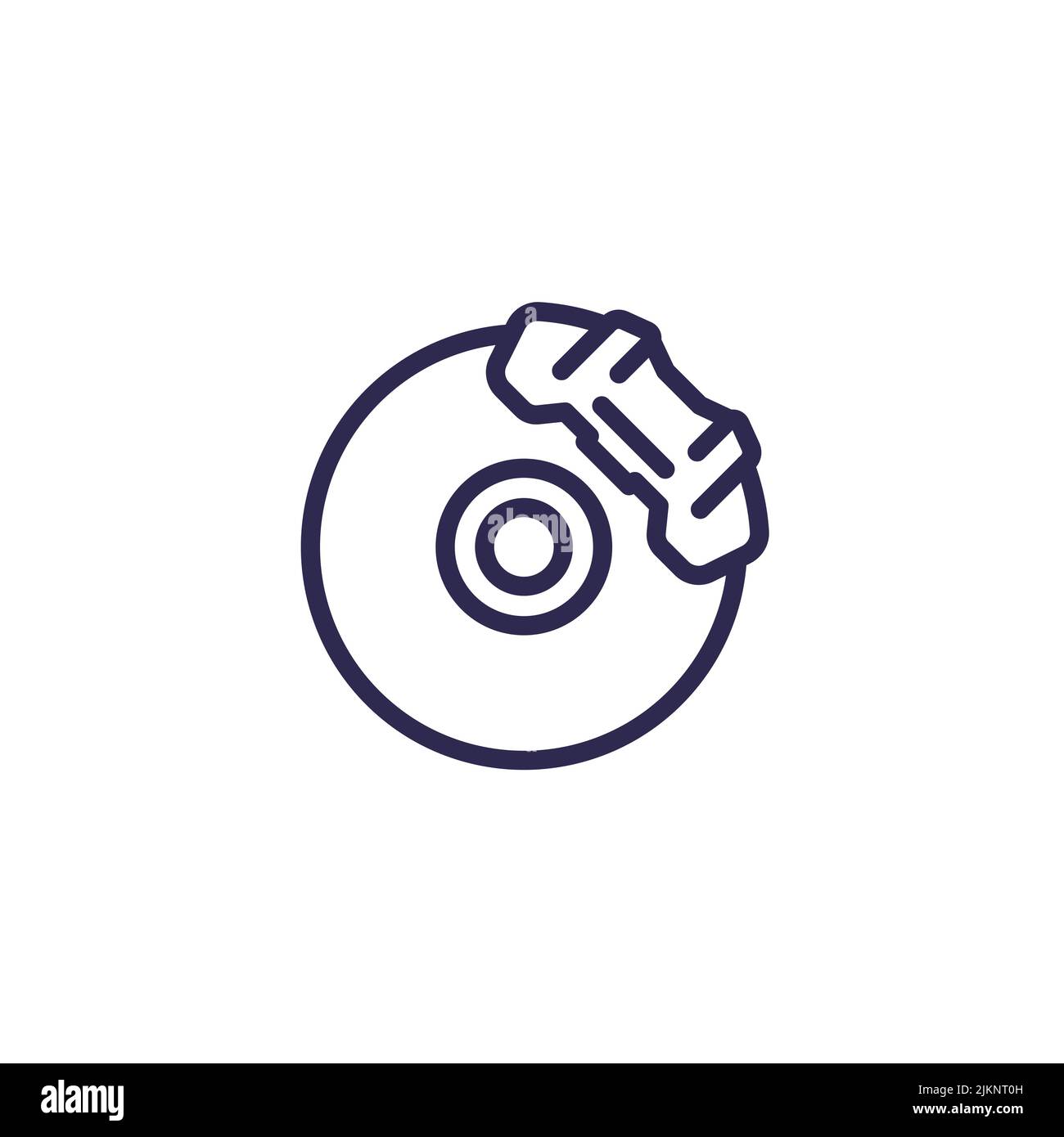 Car disc brake outline Stock Vector Images - Alamy