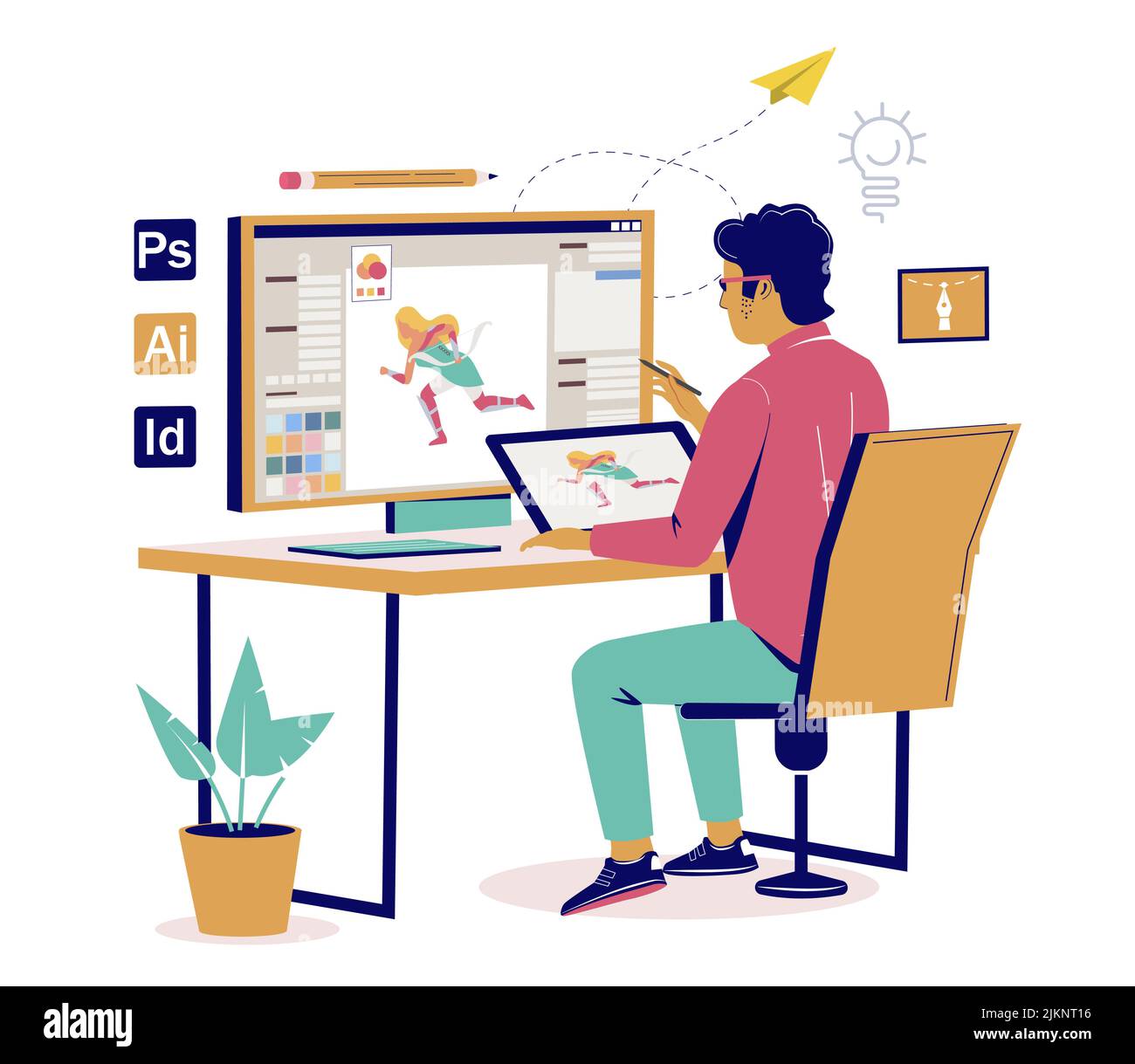 Employee computer game Cut Out Stock Images & Pictures - Alamy