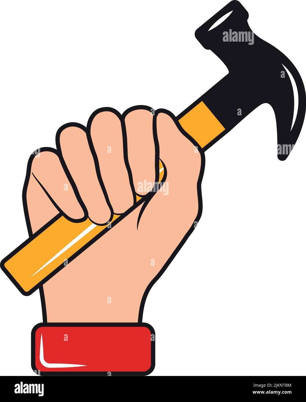 hand with a hammer Stock Vector Image & Art - Alamy