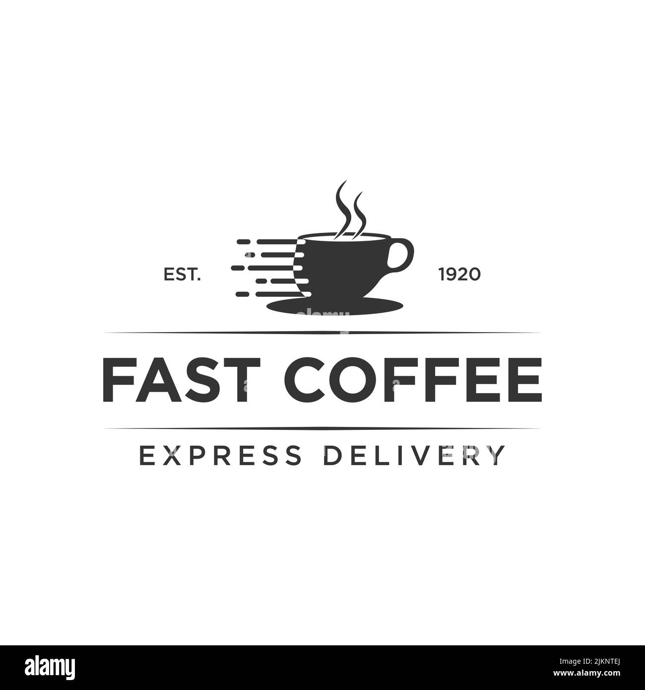 A minimalist logo design for a fast coffee delivery Stock Vector Image ...
