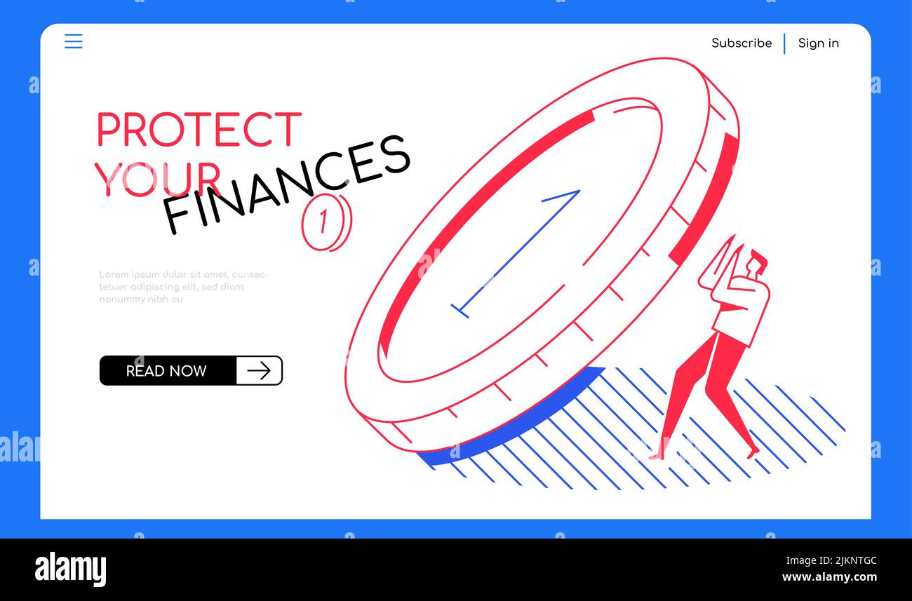 Protect your finances - modern flat design style web banner Stock Vector Image & Art - Alamy