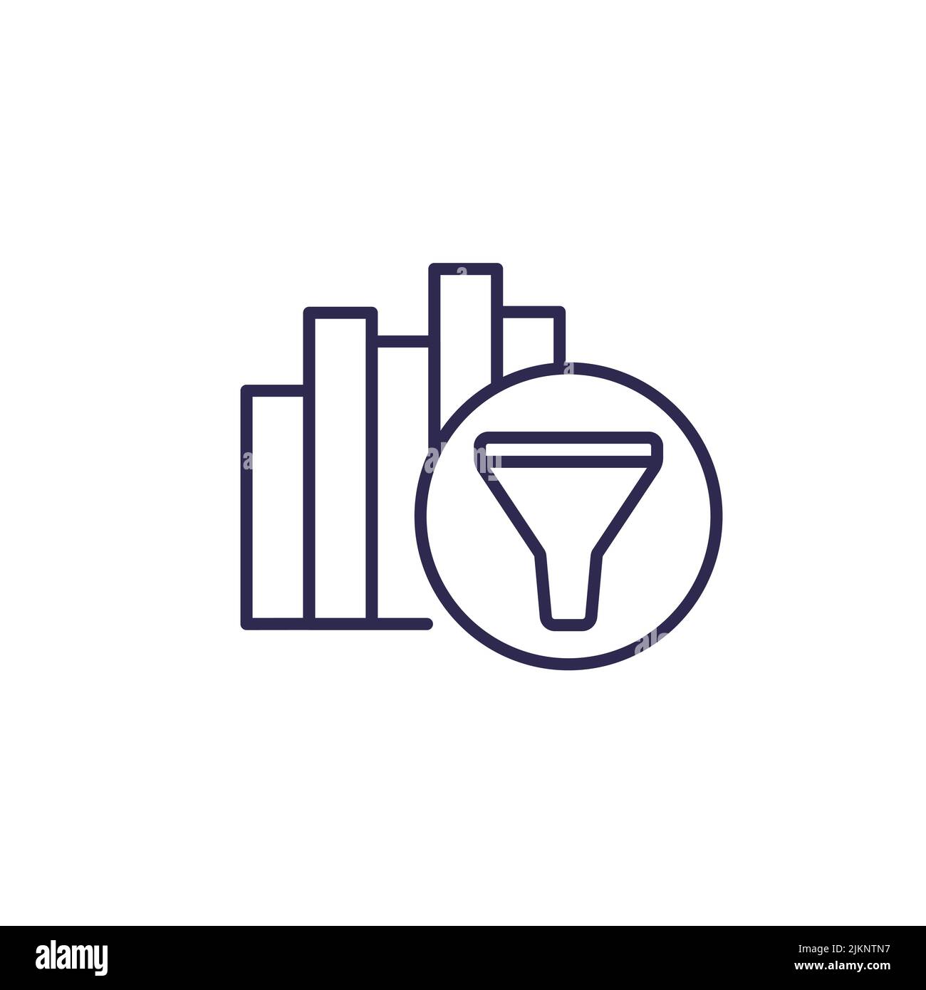 filtering line icon with a graph Stock Vector Image & Art - Alamy