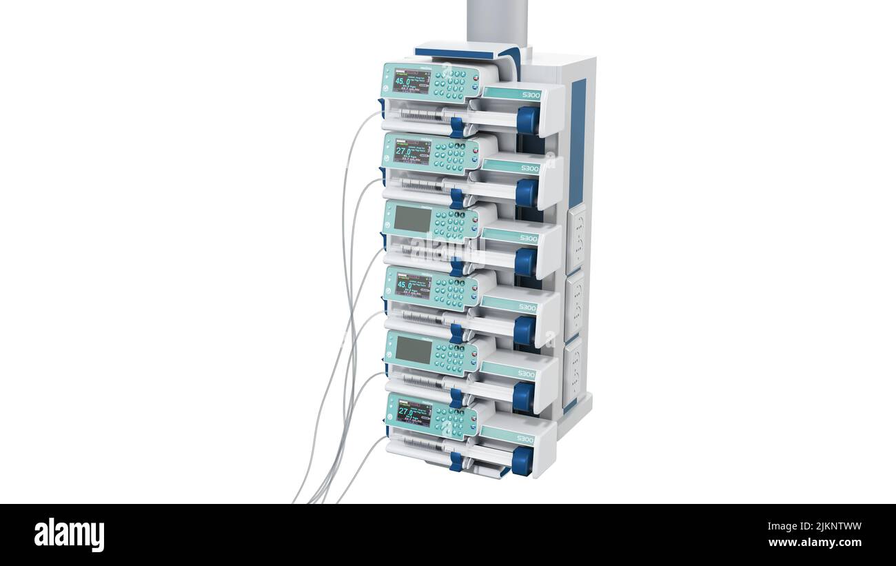 Syringe pumps, illustration Stock Photo - Alamy