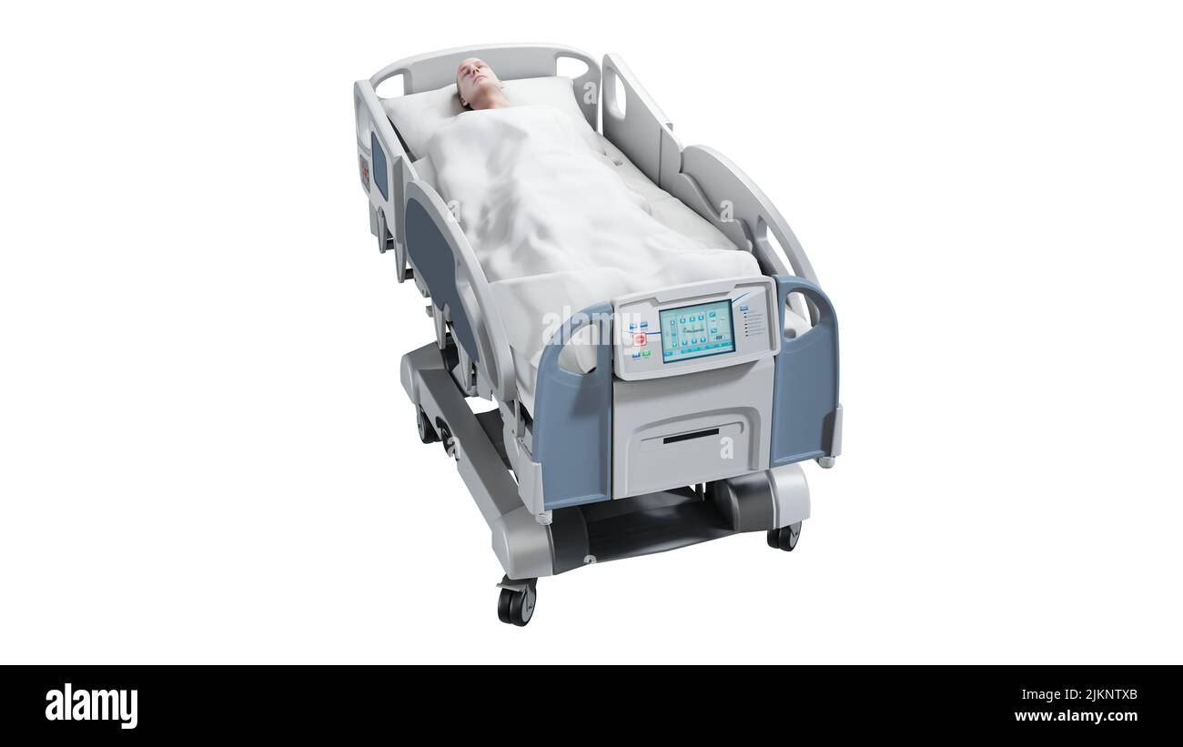 Intensive care bed, illustration Stock Photo - Alamy