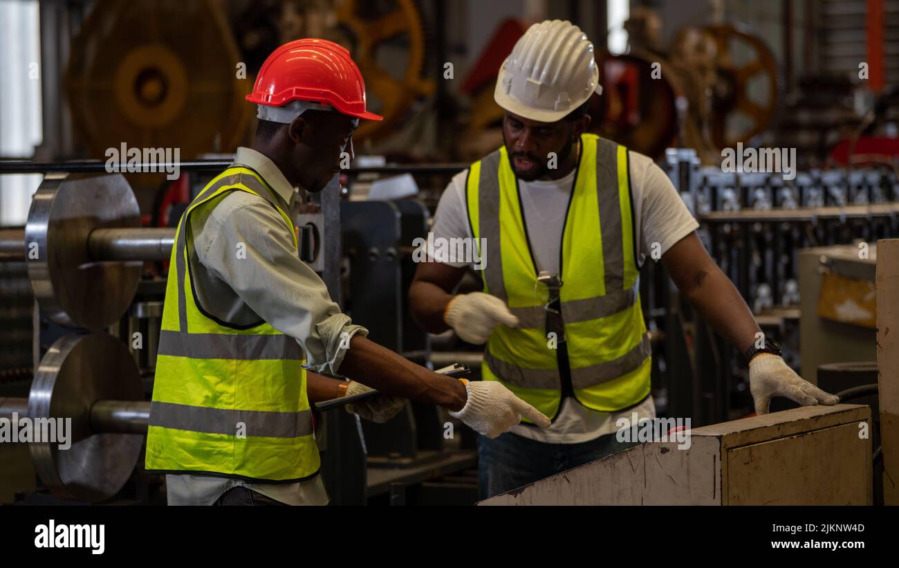 Two Heavy Industry Foreman Engineer ware safety jacket Daily preventive ...