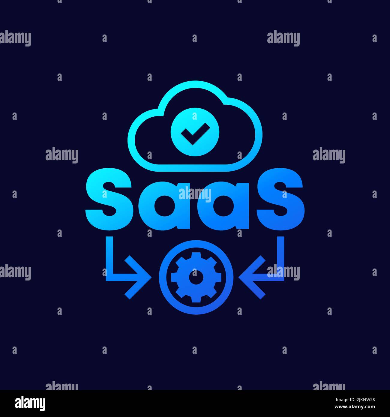 Saas icon, Software as a service vector design Stock Vector Image & Art ...