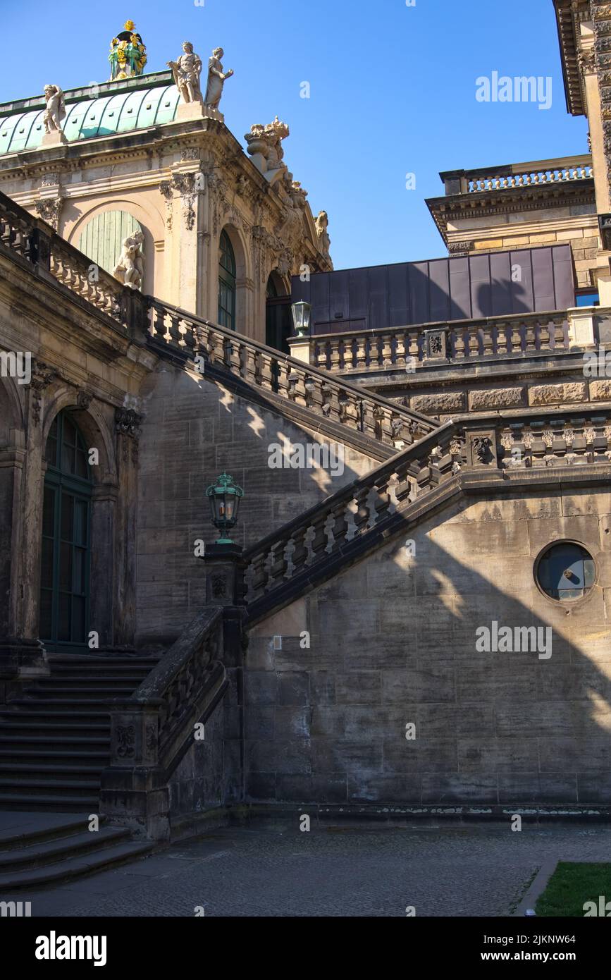 Dresden, Germany - March 28th 2022: Baroque stairs at Zwinger with ...