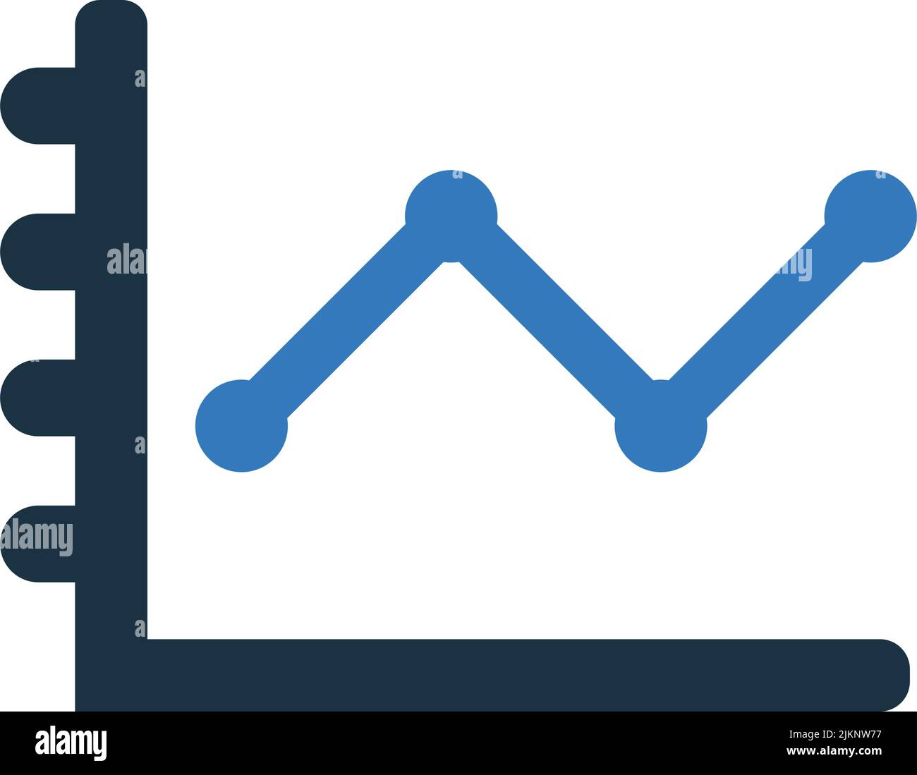 Chart, stock, reports icon is isolated on white background. Use for ...