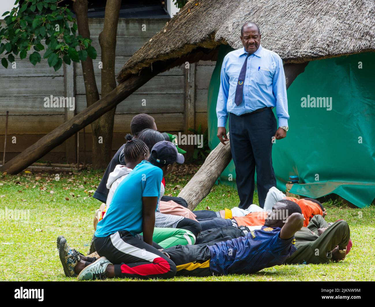 The security guard training in Africa Stock Photo - Alamy