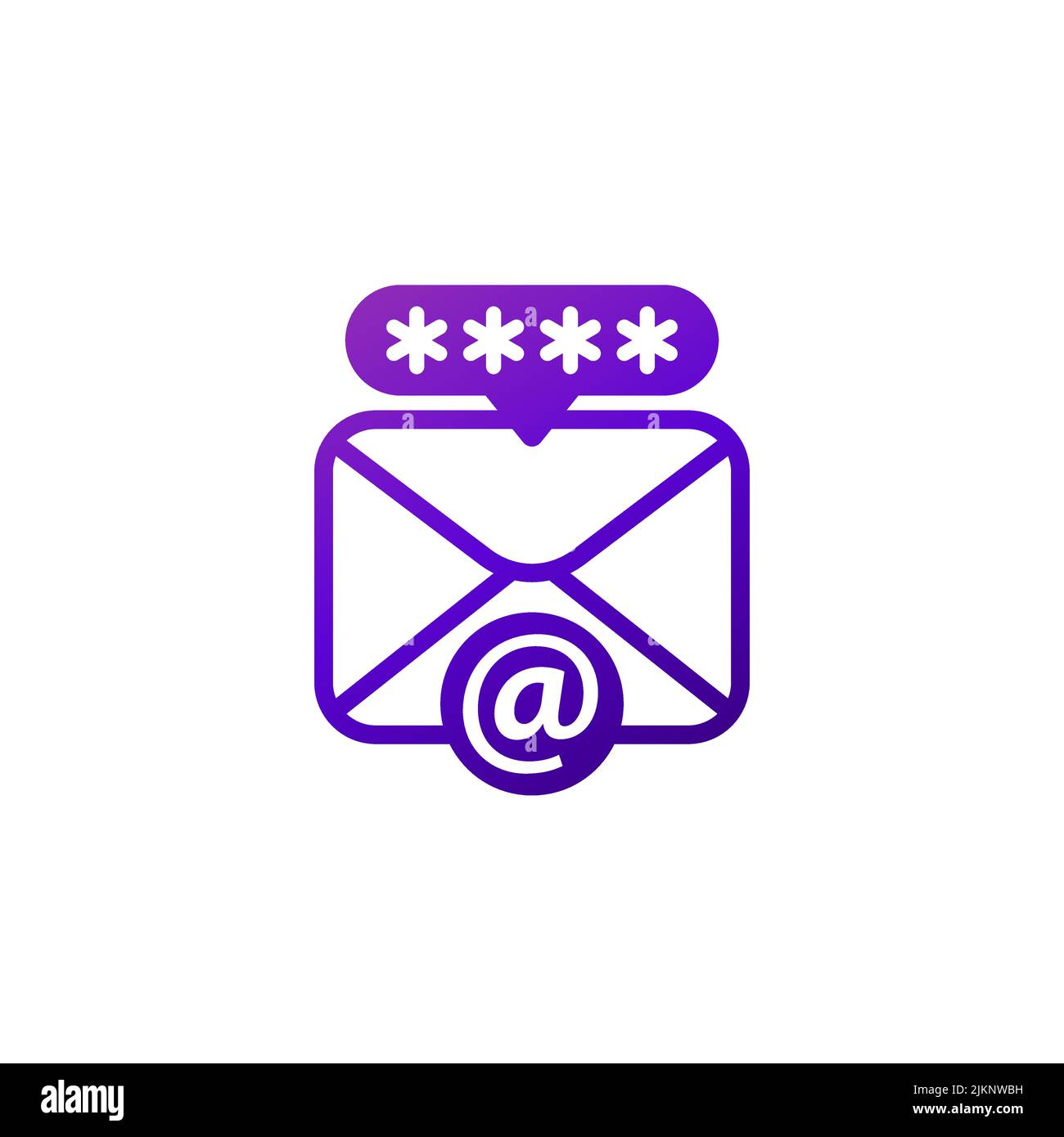 email, mail icon with password, vector Stock Vector Image & Art - Alamy
