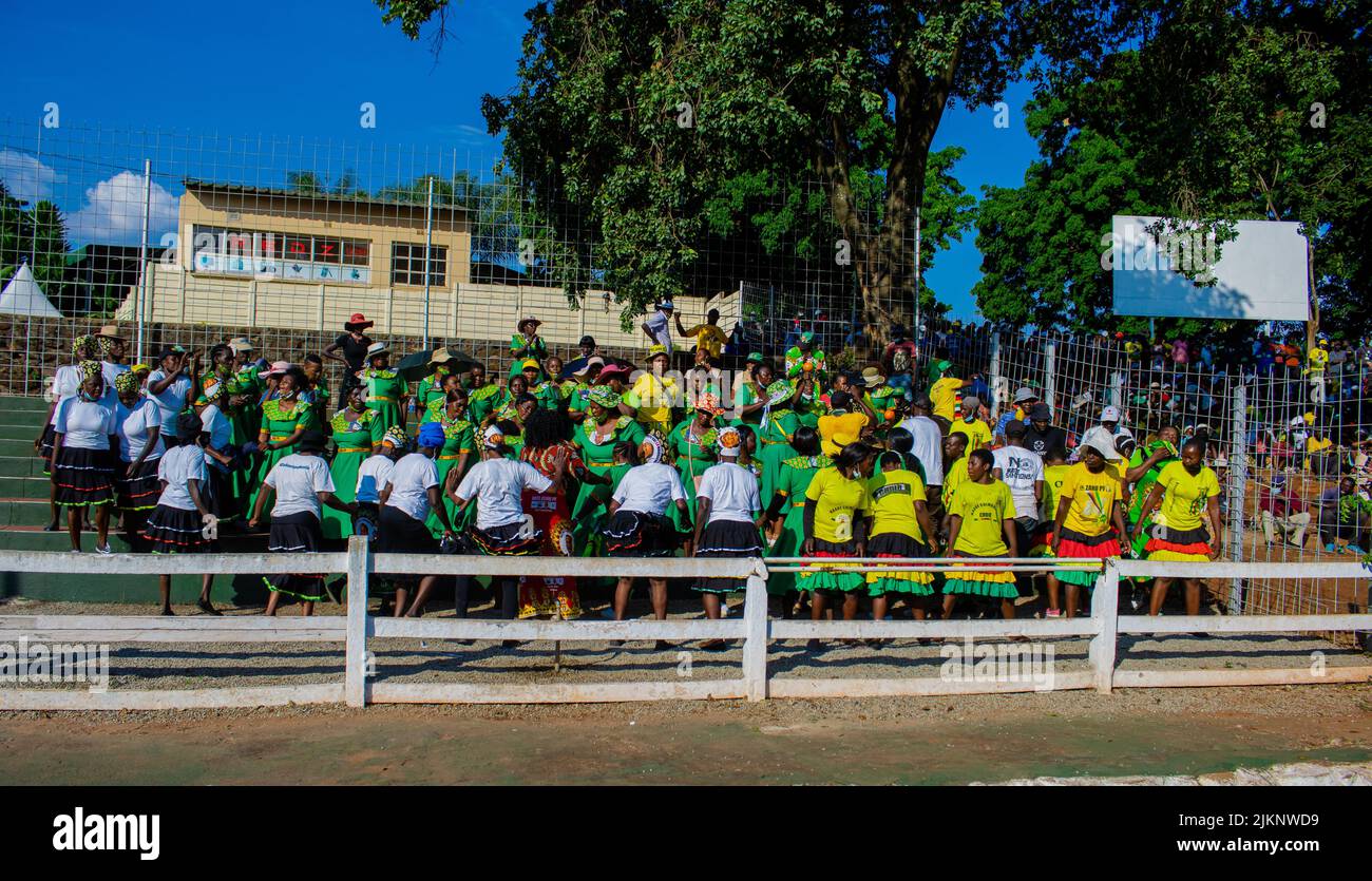 A Women dancing at a political rally in Zimbabwe for zanu pf party ...