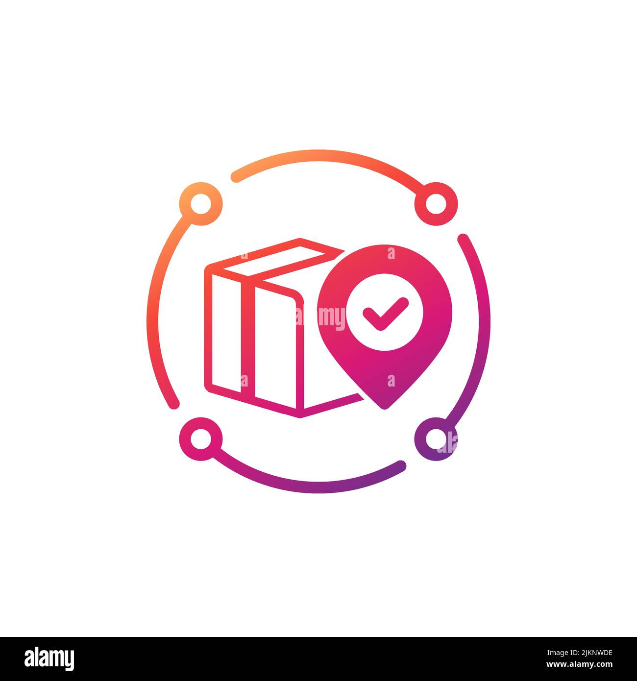 Parcel tracking and order delivery icon Stock Vector Image & Art - Alamy