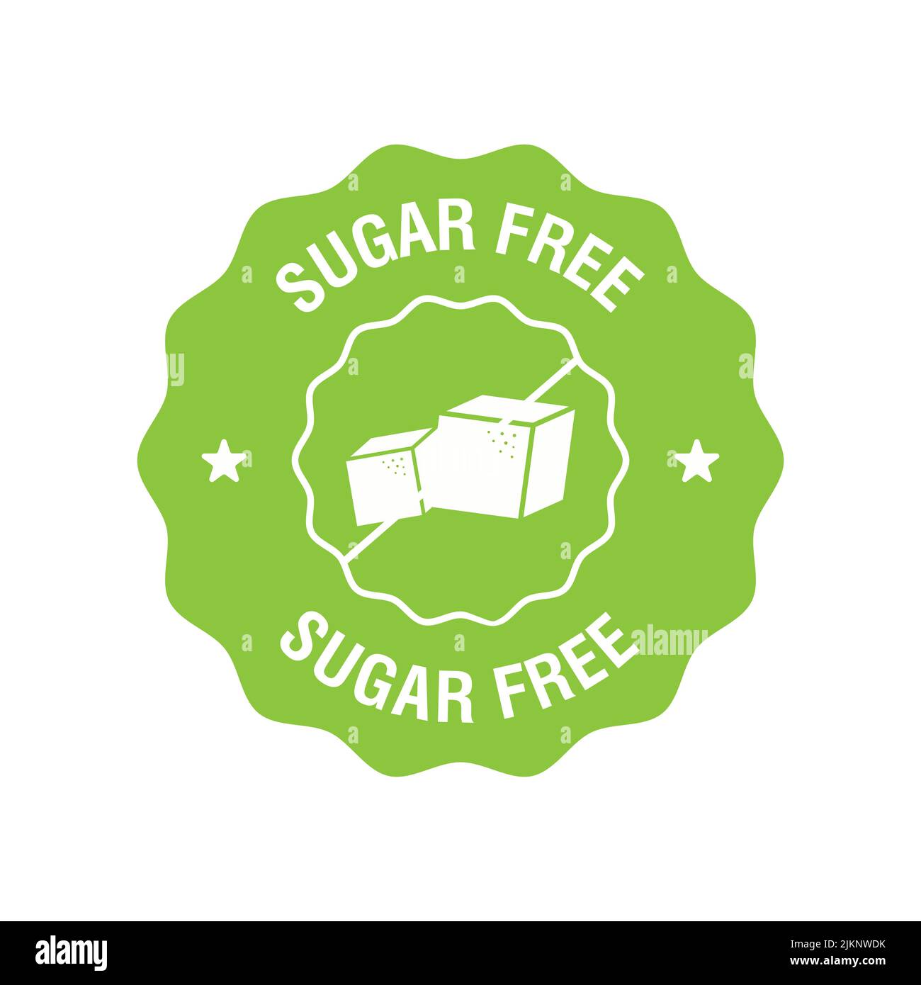 Sugar free stamp icon. No sugar added round badge. Diabetic label ...