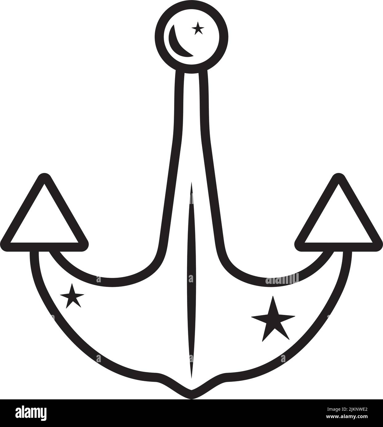 anchor with stars Stock Vector Image & Art - Alamy