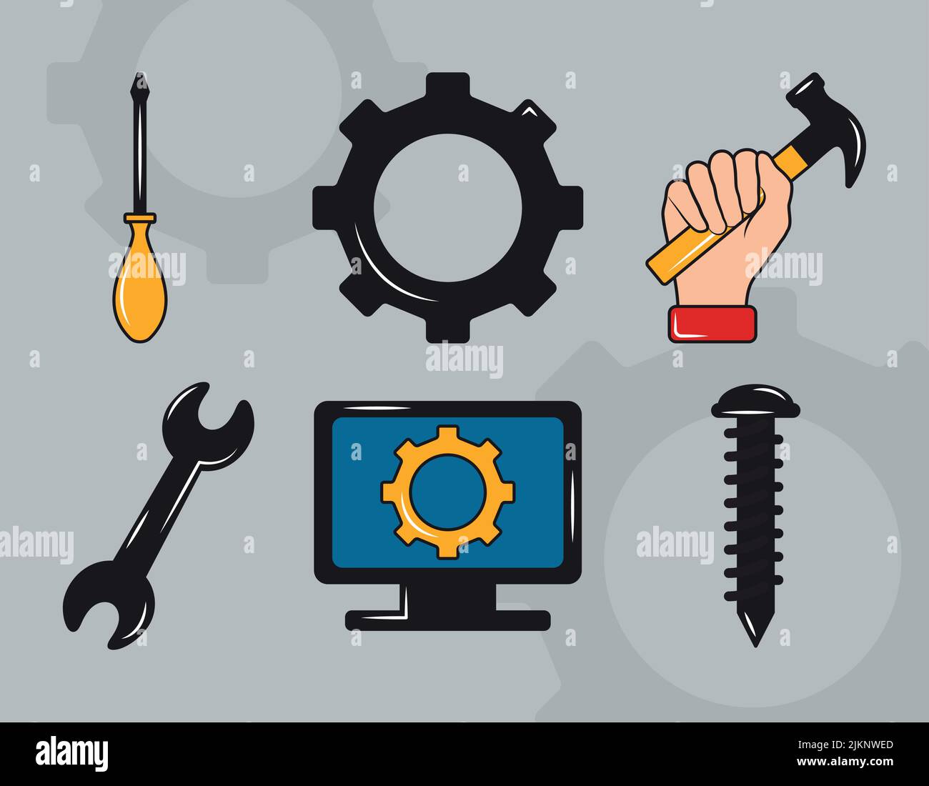 tools and tecnical service set Stock Vector Image & Art - Alamy