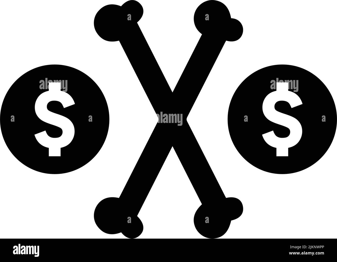 Problem, bankrupt, money icon - Vector EPS file. Perfect use for print ...