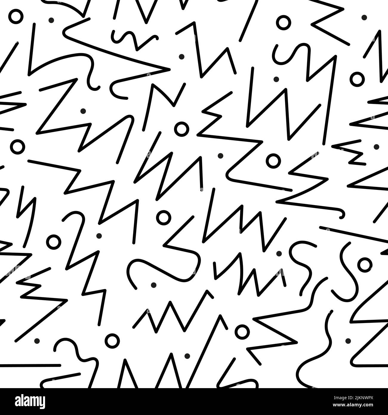 Rounded lines pattern memphis lines seamless texture Stock Vector Image ...