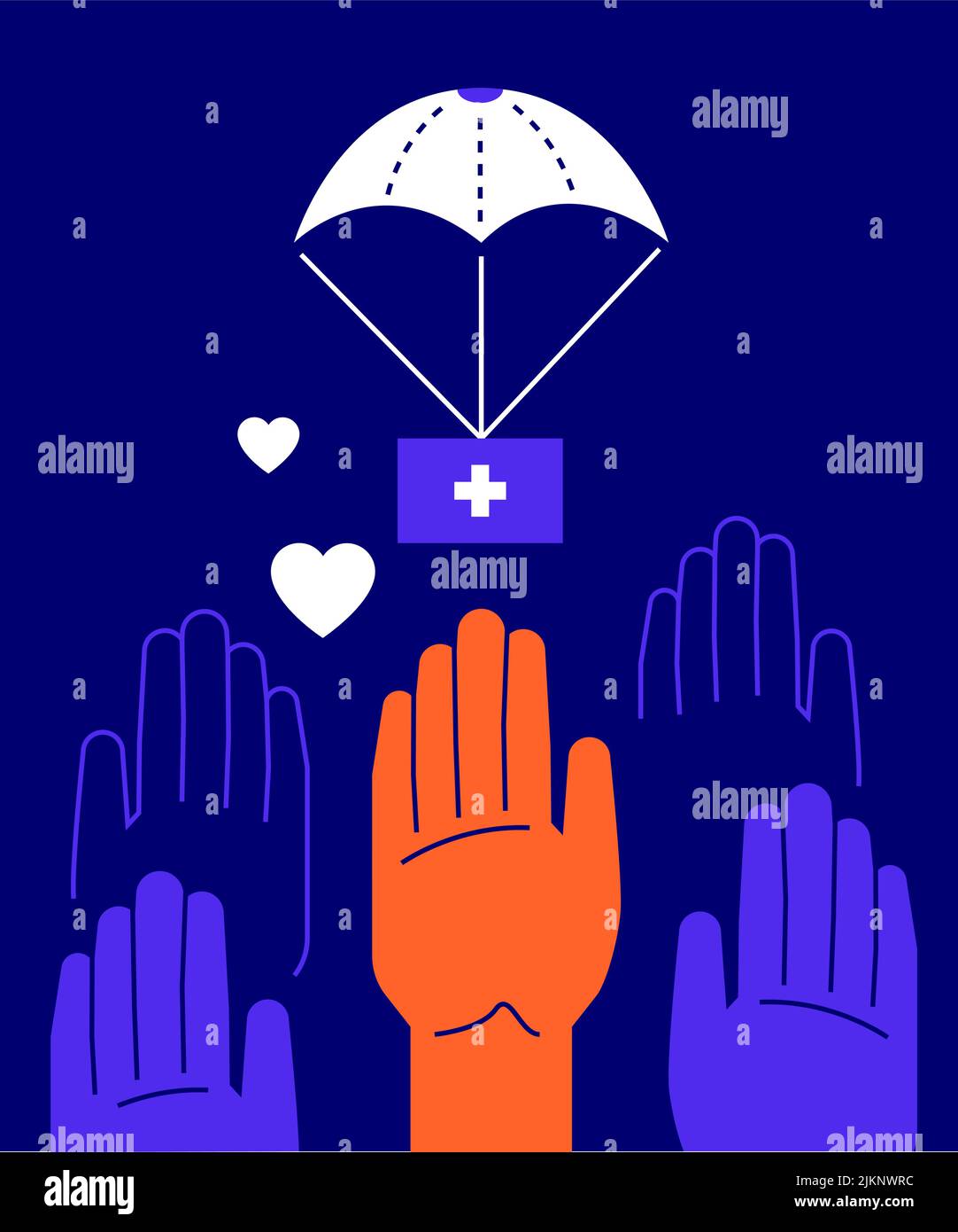 Needing help - modern colorful flat design style illustration Stock ...