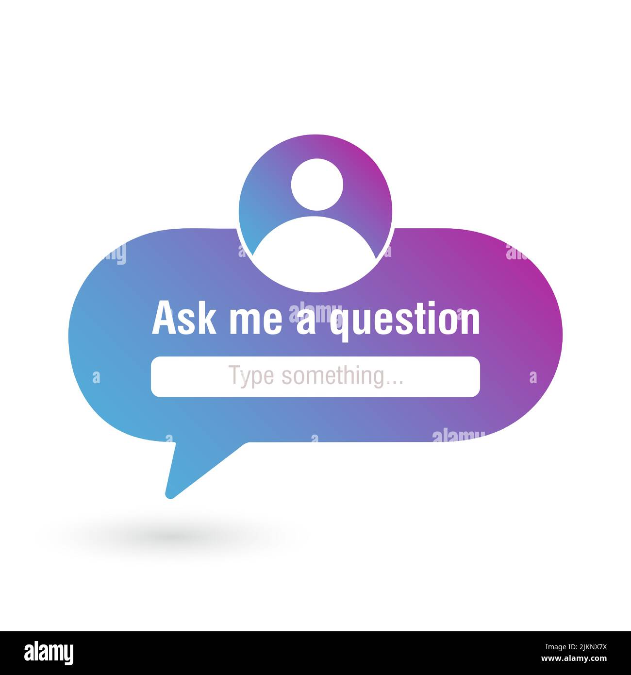 Ask me a question vector banner. User interface window. Vector Stock ...
