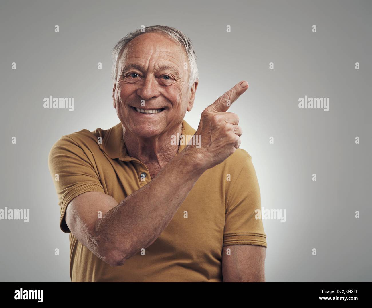 This is the guy I was talking about. Studio shot of an elderly man ...