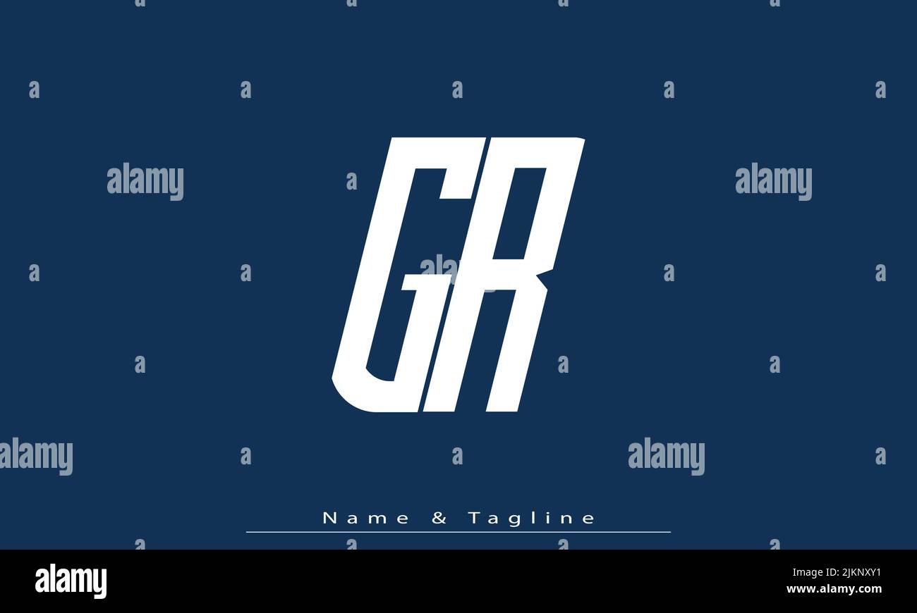 Alphabet letters Initials Monogram logo GR , RG Stock Vector Image ...