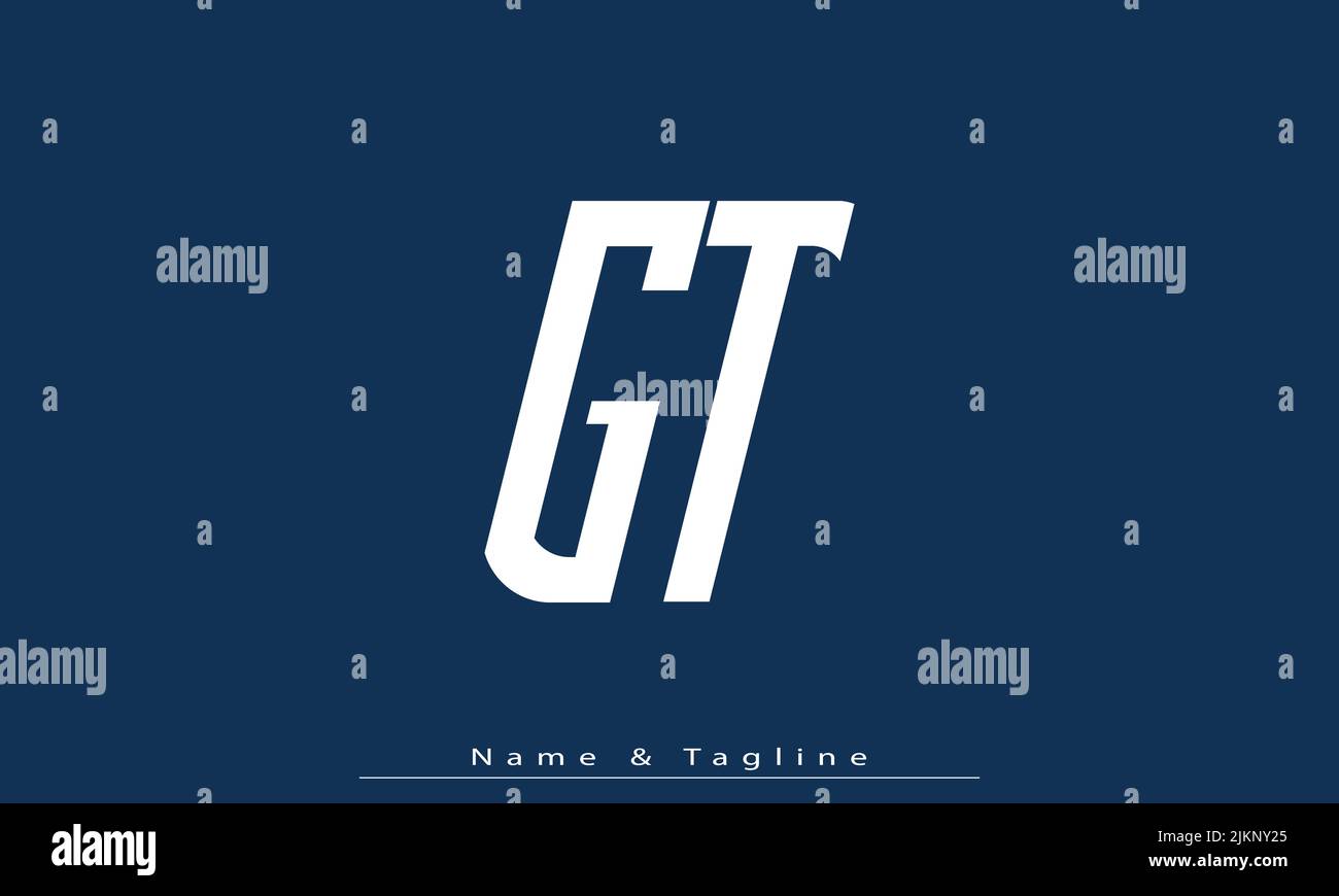 Alphabet letters Initials Monogram logo GT , TG Stock Vector Image ...